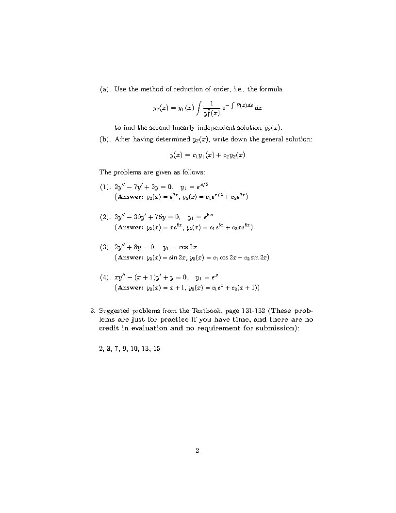 Solved 1. Verify the following given two-parameter family of | Chegg.com
