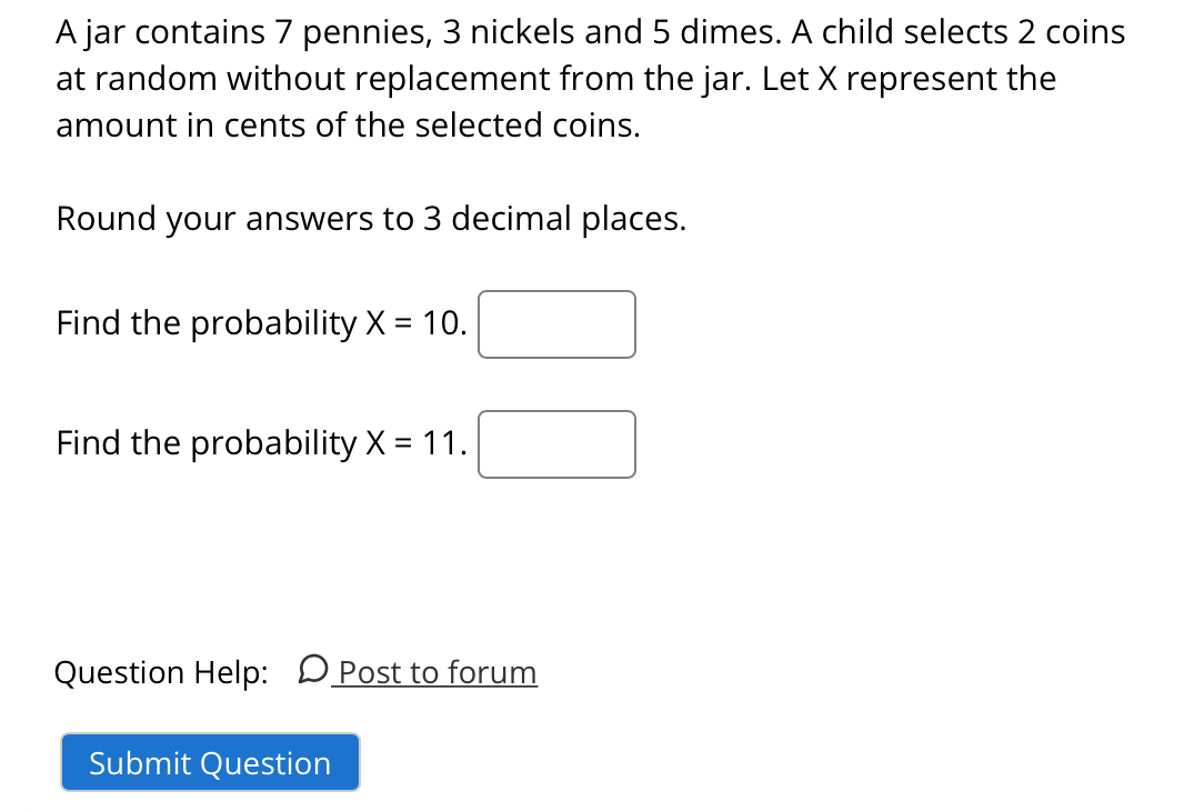 Solved A jar contains 7 pennies, 3 nickels and 5 dimes. A | Chegg.com