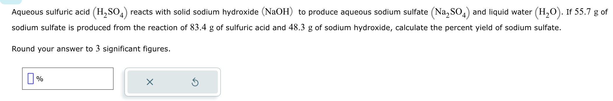 Solved Aqueous sulfuric acid (H2SO4) ﻿reacts with solid | Chegg.com