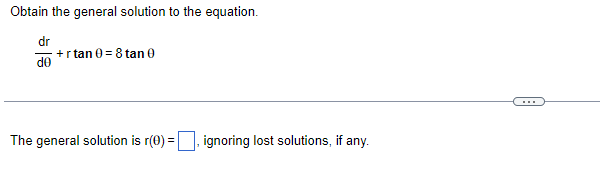 Solved Obtain the general solution to the equation. | Chegg.com