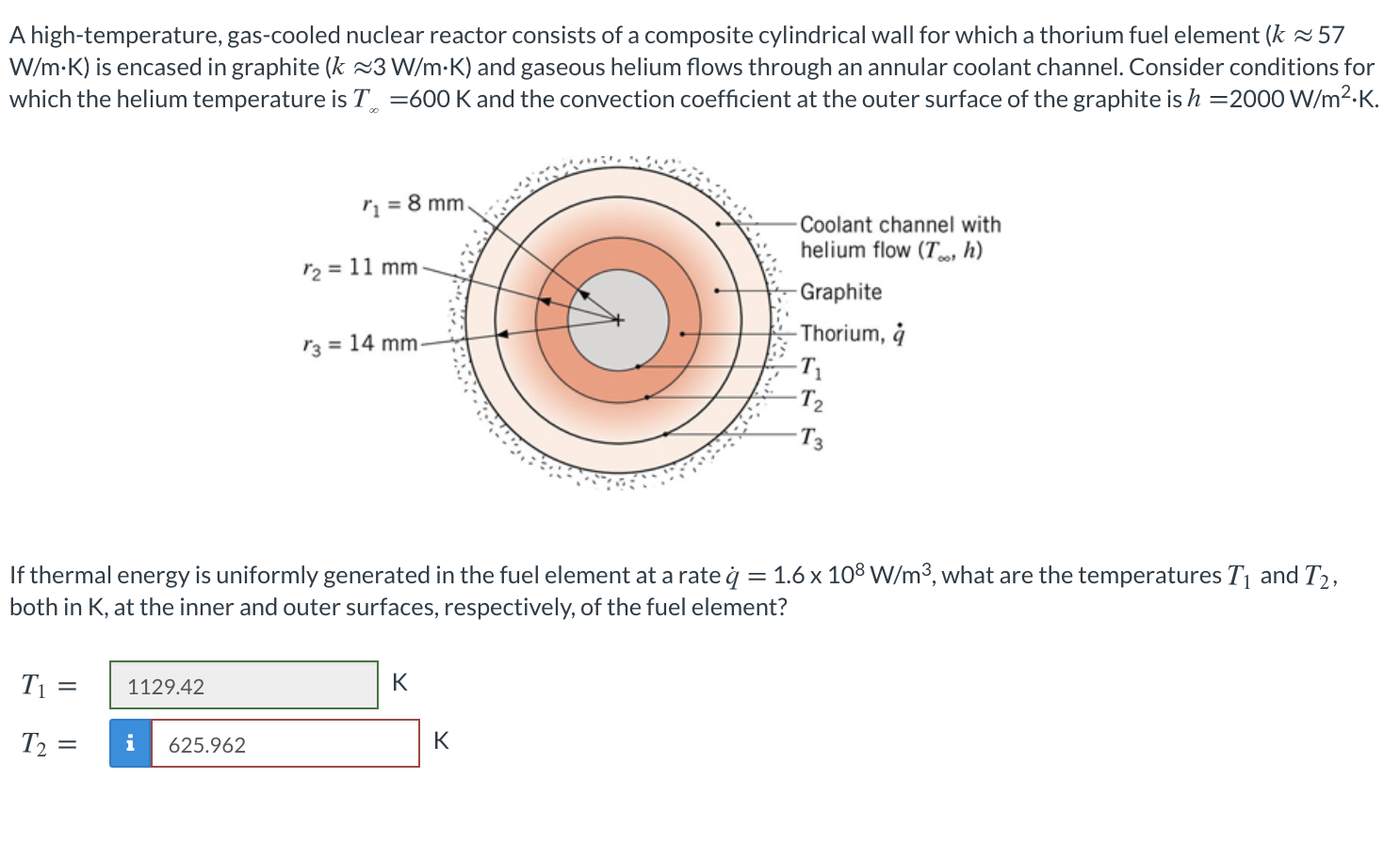Solved A high-temperature, gas-cooled nuclear reactor | Chegg.com