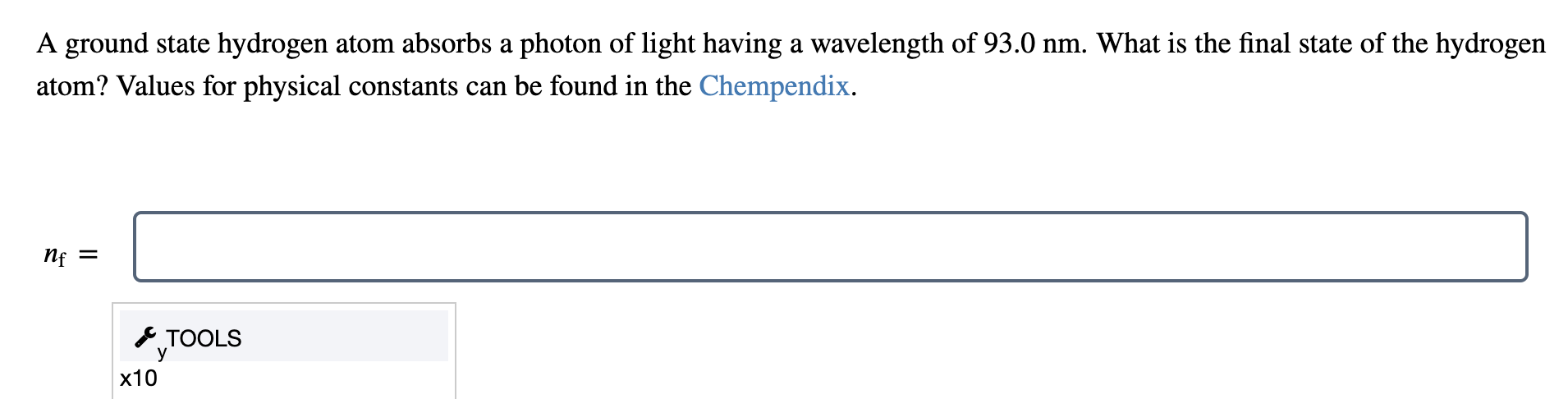Solved A ground state hydrogen atom absorbs a photon of | Chegg.com