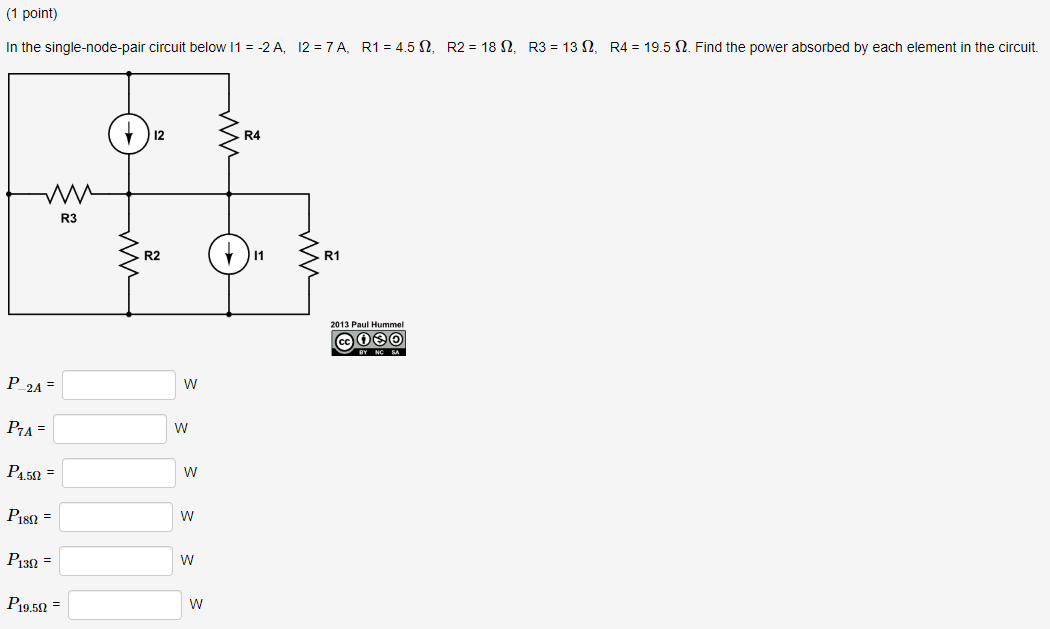 Solved In the single-node-pair circuit below 11=−2 A,12=7 | Chegg.com