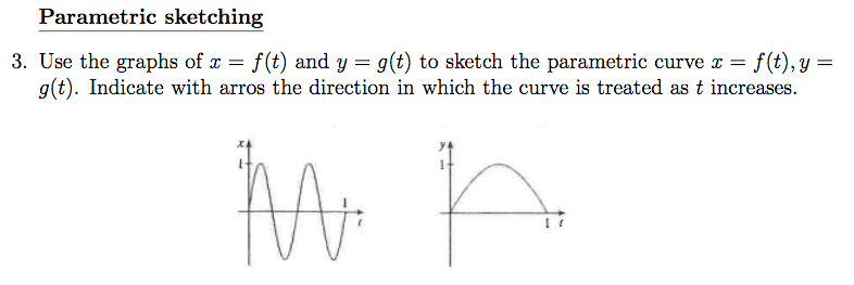 Solved Parametric sketching 3. Use the graphs of x = f(t) | Chegg.com