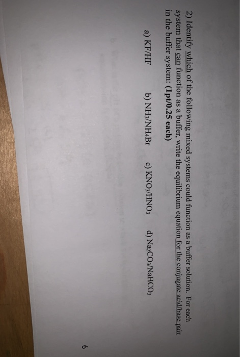 Solved 2 Identify Which Of The Following Mixed Systems
