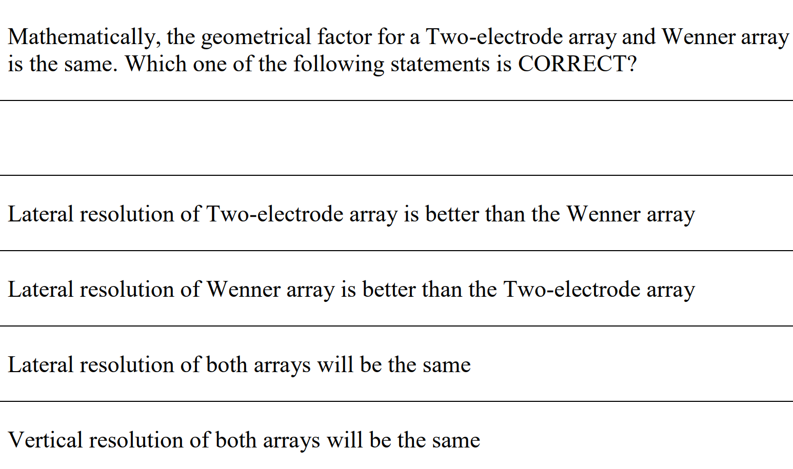 Solved Mathematically, the geometrical factor for a | Chegg.com