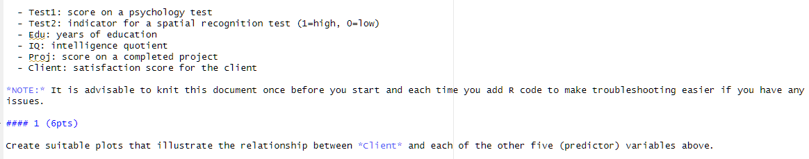Use the command below to read in the data set | Chegg.com