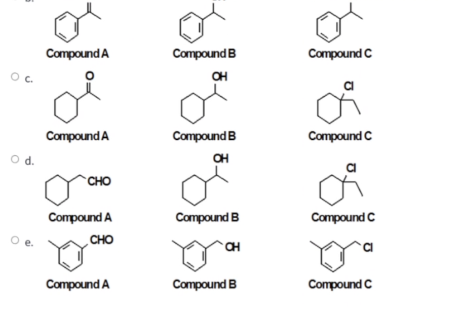 Solved Compound A H2O,EtOH NaBH4 Compound B ZnCl2 HCl( conc) | Chegg.com