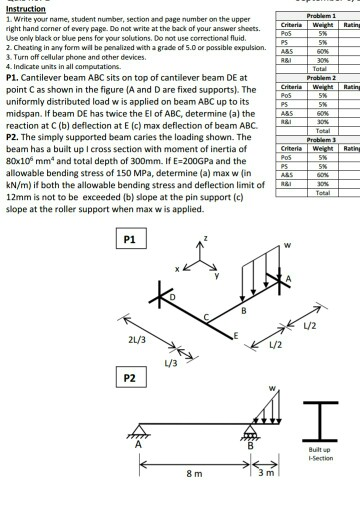 1. Write your name, student number, section and page | Chegg.com