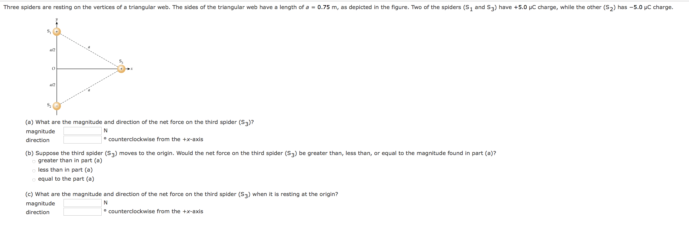 Solved Three spiders are resting on the vertices of a | Chegg.com