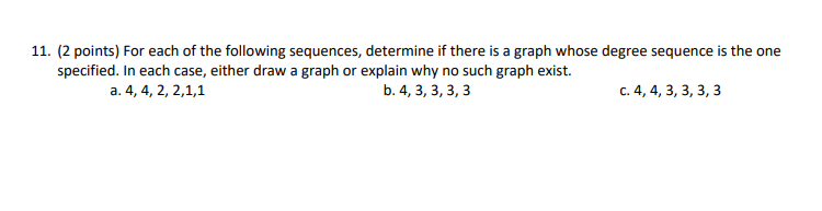 Solved 11. (2 points) For each of the following sequences, | Chegg.com