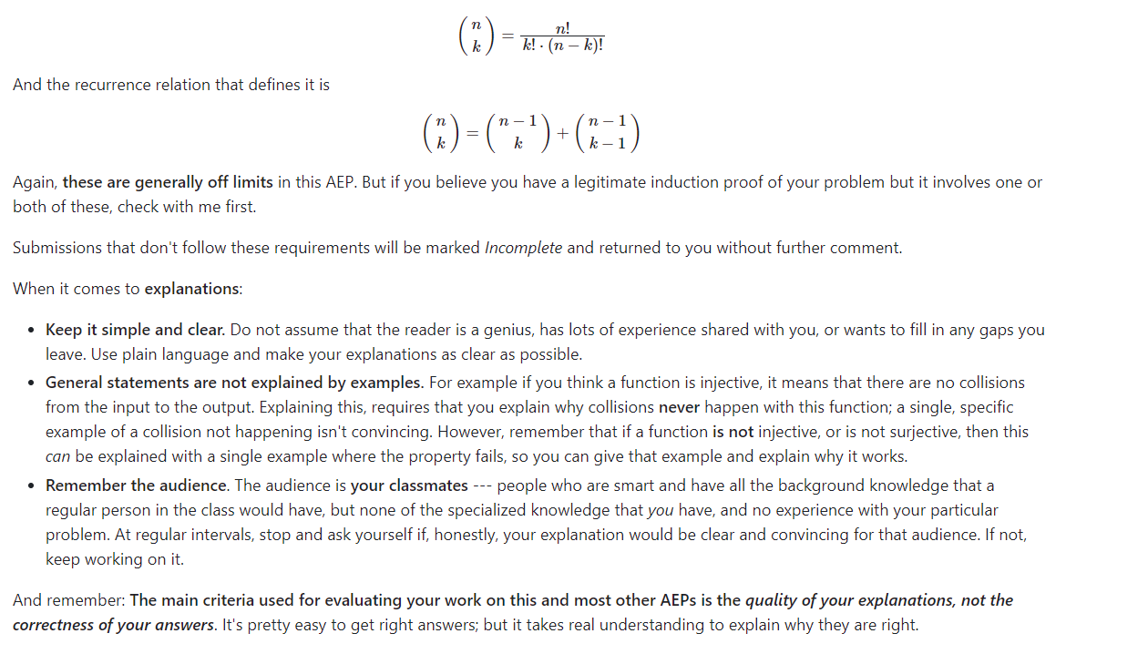 Solved The last two AEPs for this course have to do with | Chegg.com