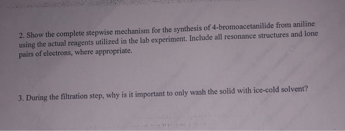 Solved 2. Show the complete stepwise mechanism for the | Chegg.com