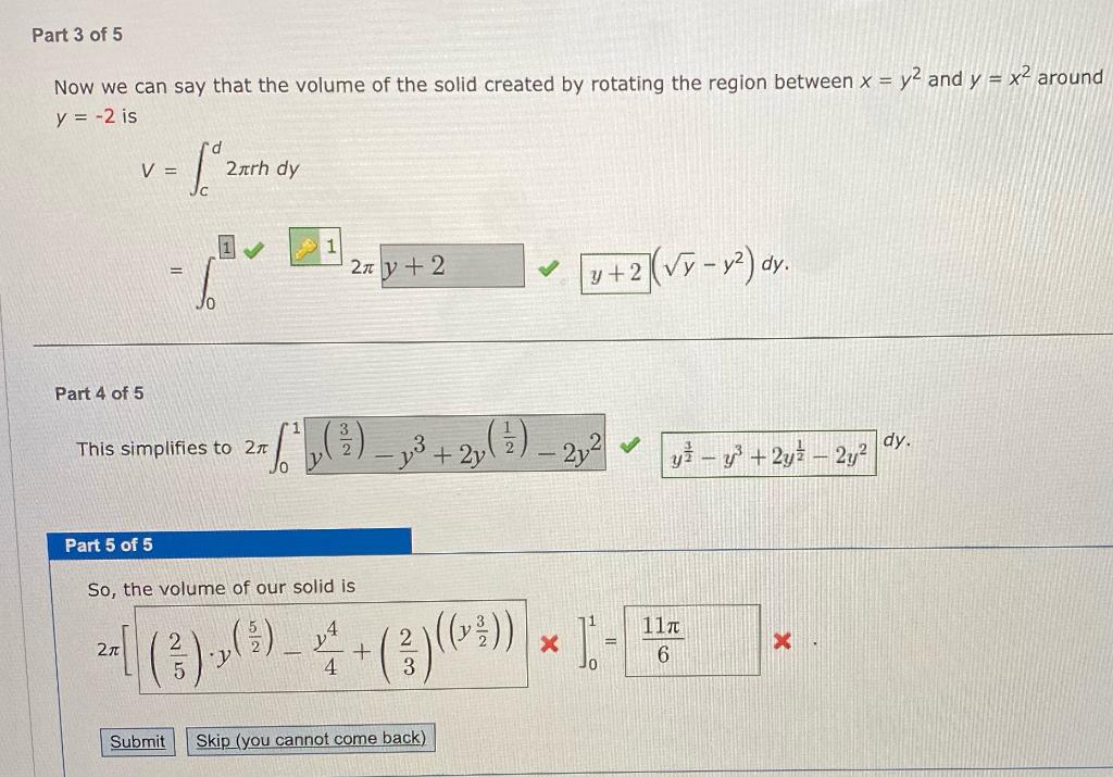 Solved Use the method of cylindrical shells to find the | Chegg.com