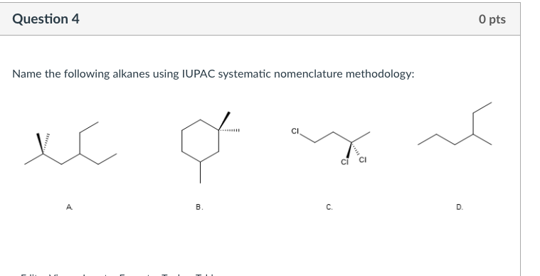 Solved Name the following alkanes using IUPAC systematic | Chegg.com