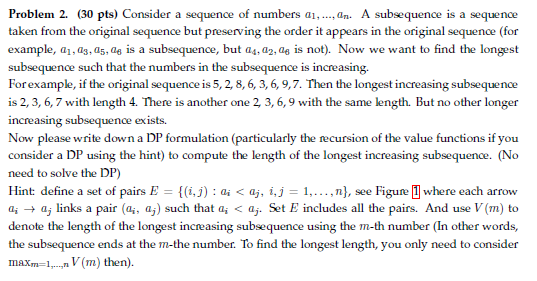 Solved Problem 2 30 Pts Consider A Sequence Of Numbers Chegg