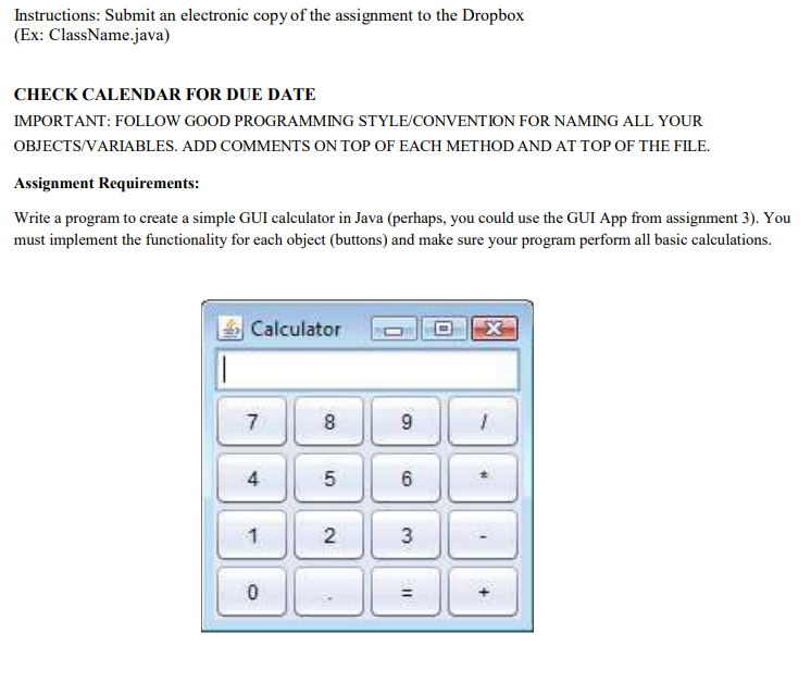 Solved Instructions: Submit an electronic copy of the | Chegg.com