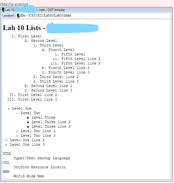 Solved 2. Create an external style sheet named Lab10.css. | Chegg.com