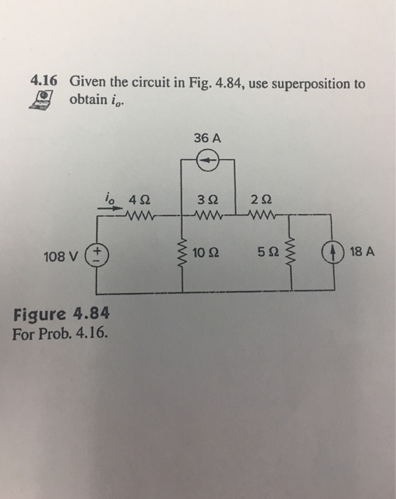Solved 4.16 Given the circuit in Fig. 4.84, use | Chegg.com