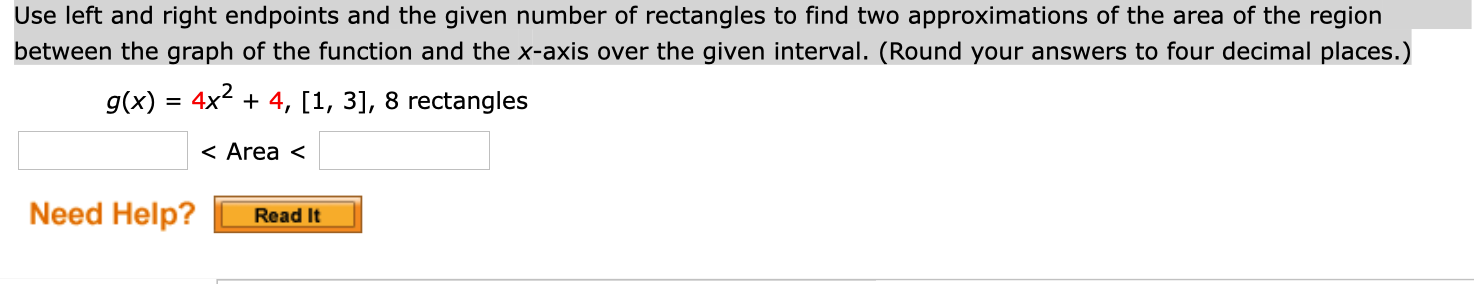 Solved Use left and right endpoints and the given number of | Chegg.com