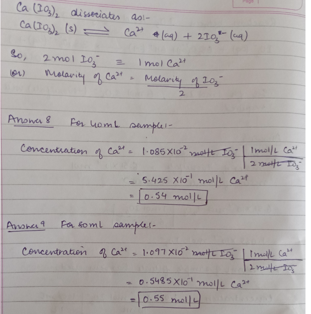 Solved Ca (103) dissociates asi- Ca (IO3)2 (s) - Ca2+ elaq) | Chegg.com