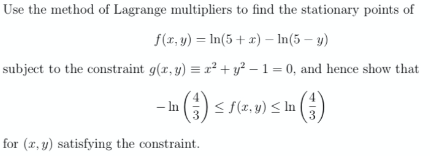 Solved Use the method of Lagrange multipliers to find the | Chegg.com