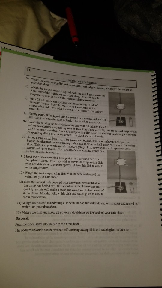 Physical Separation of a Mixture ay perties danc e s | Chegg.com