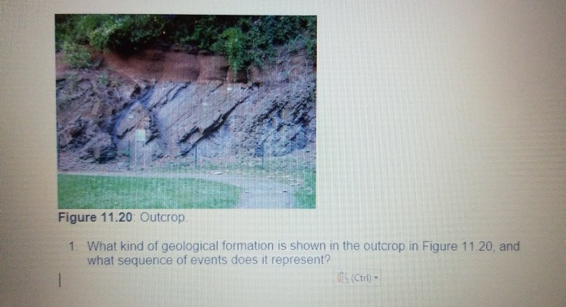 Solved Figure 11.20: Outcrop. 1. What kind of geological | Chegg.com