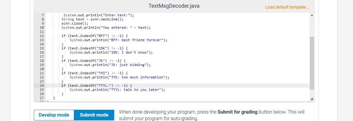Solved 312 Lab Program Text Message Decoder 1 Use S 