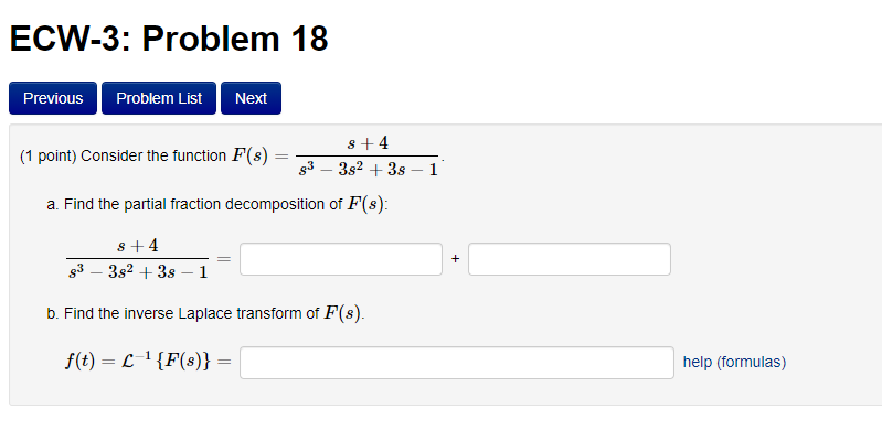 Solved ECW-3: Problem 18 Previous Problem List Next (1 | Chegg.com