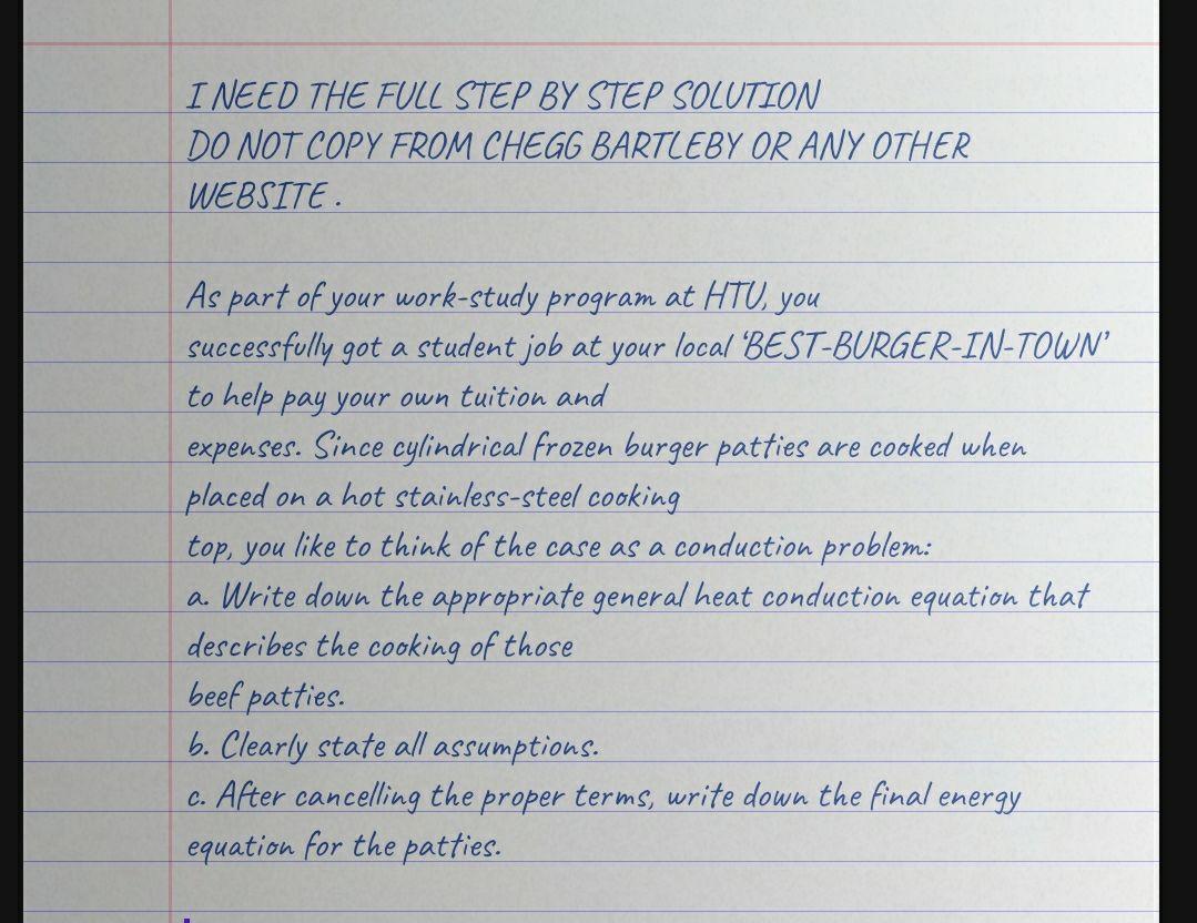 Solved I NEED THE FULL STEP BY STEP SOLUTION DO NOT COPY | Chegg.com