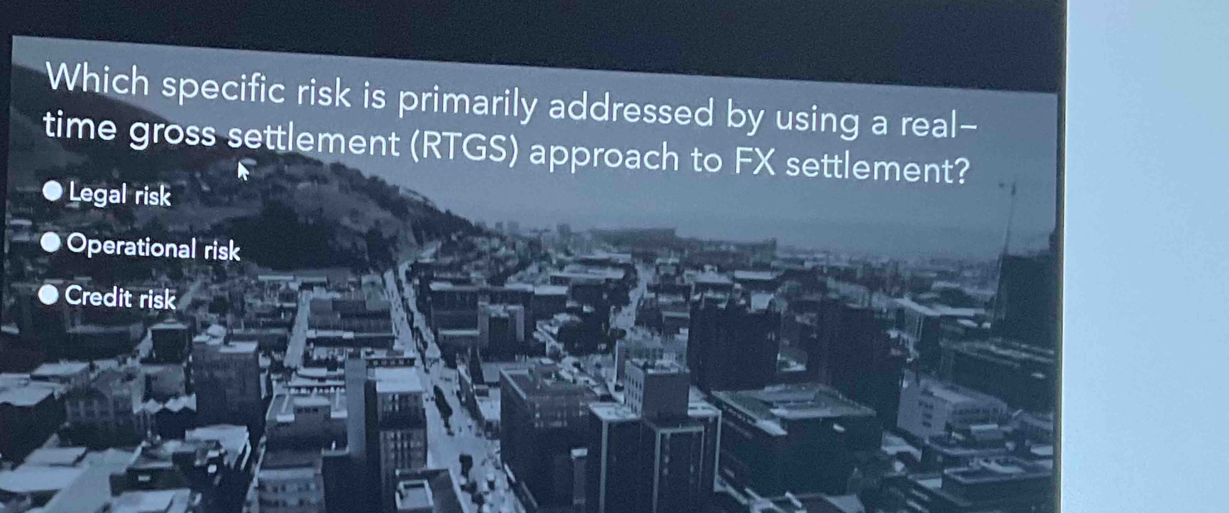 Solved Which specific risk is primarily addressed by using a | Chegg.com
