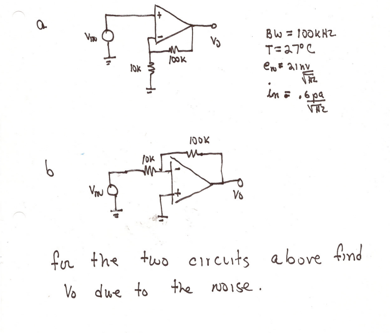 Solved a Vio ko JOOK BW = 100kHz T=27°C enrain Sur 10k mi an | Chegg.com