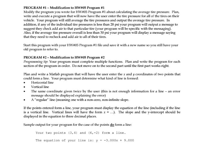 Solved PROGRAM #4 Plan and write a Matlab program to check | Chegg.com