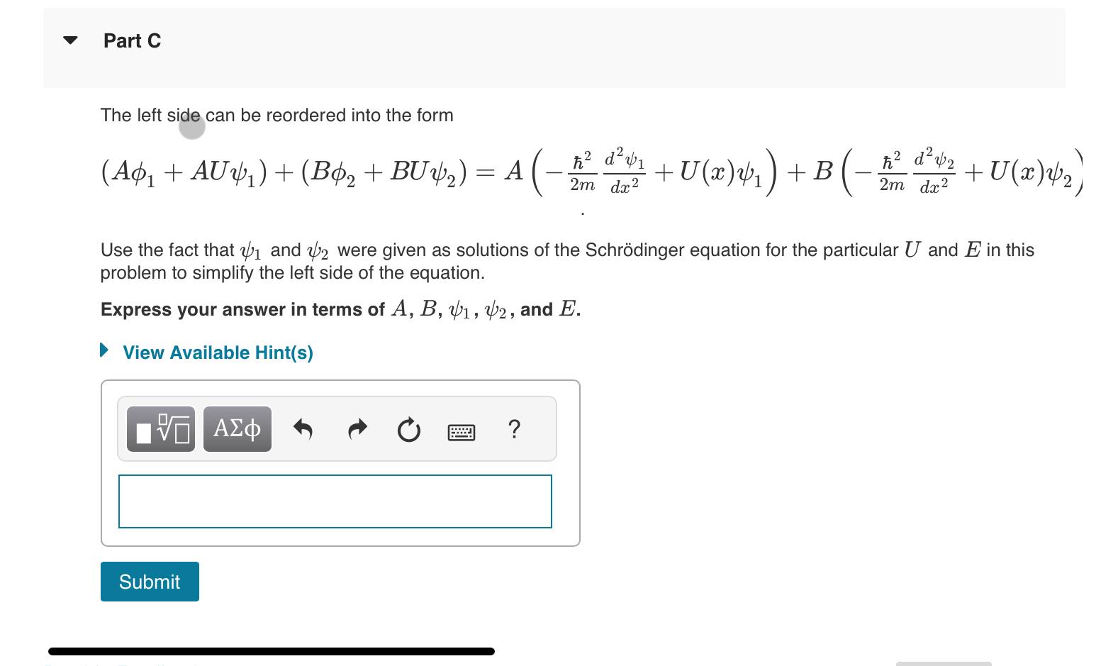 The left side can be reordered into the form | Chegg.com