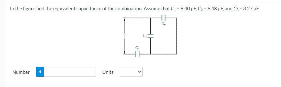 Solved In the figure find the equivalent capacitance of the | Chegg.com