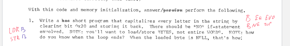 Solved LDR B STR B With this code and memory initialization, | Chegg.com