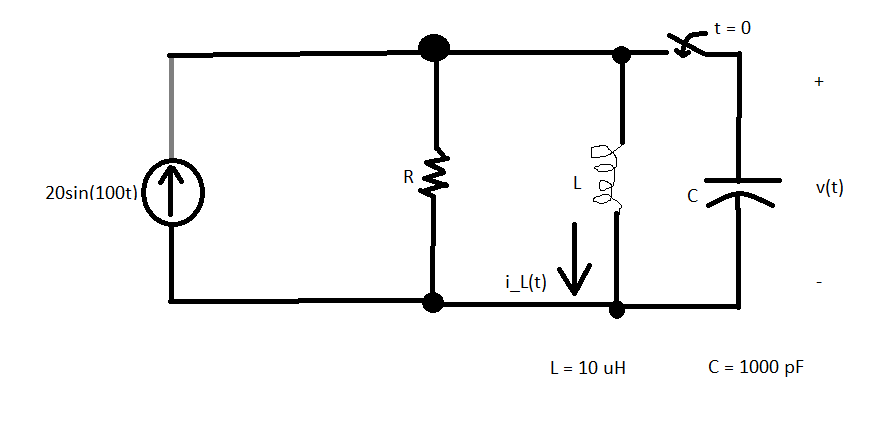 Solved Consider the circuit shown below in which the switch | Chegg.com