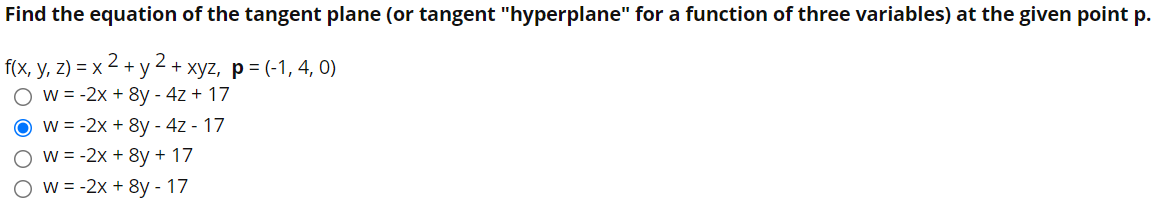Solved Find the equation of the tangent plane (or tangent | Chegg.com