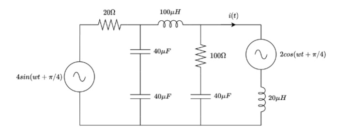Solved Use phasors to determine the steady-state current | Chegg.com