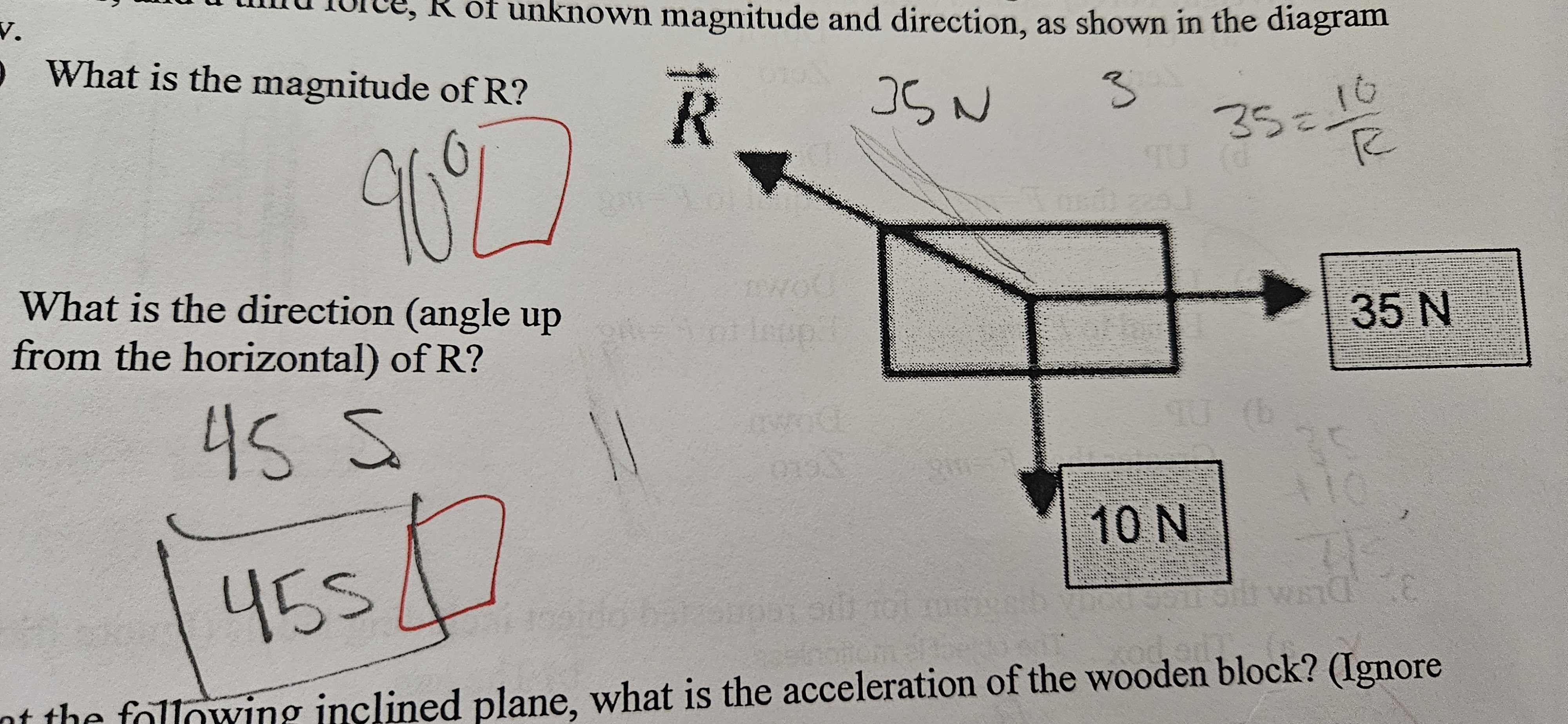 Solved What is the direction (angle upfrom the horizontal) | Chegg.com