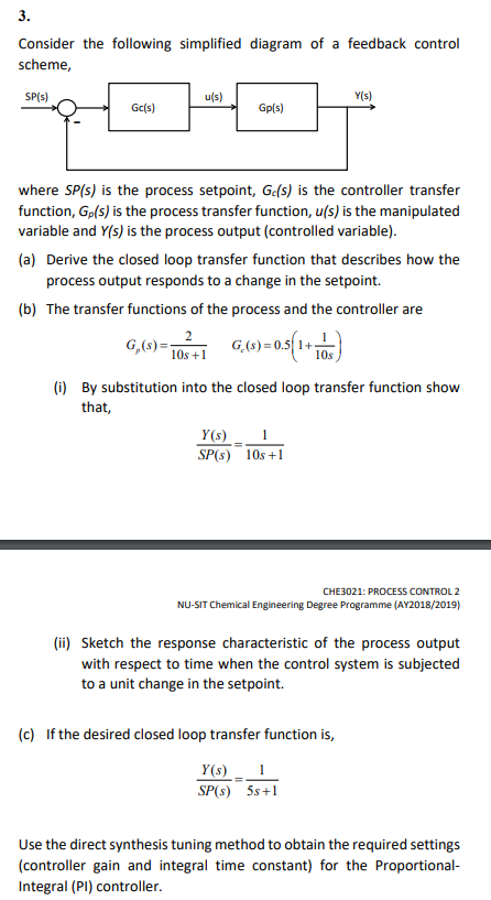 Solved 3. Consider the following simplified diagram of a | Chegg.com