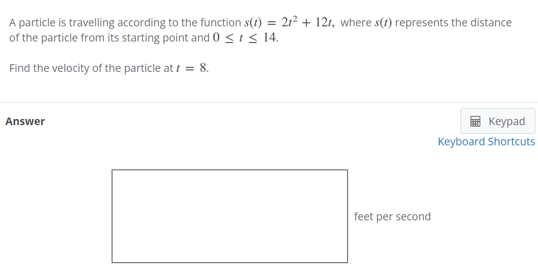 Solved A particle is travelling according to the function | Chegg.com
