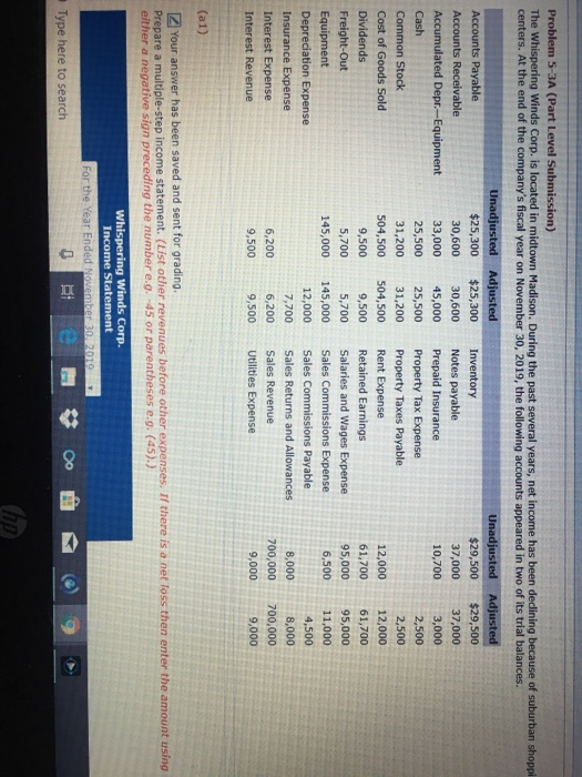 Solved Problem 5-3A (Part Level Submission) The Whispering | Chegg.com