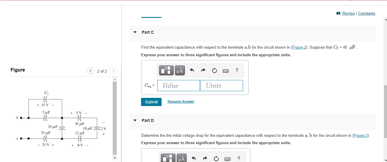Solved A Review Constants Part Find the equivalent | Chegg.com