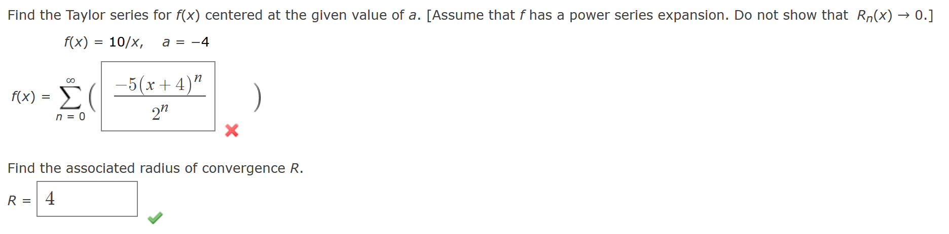 Solved Find the Taylor series for f(x) centered at the given | Chegg.com