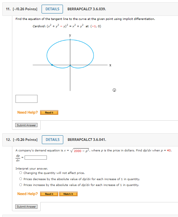 Solved Find the equation of the tangent line to the curve at | Chegg.com