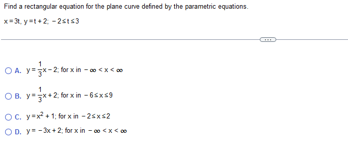 Solved Find a rectangular equation for the plane curve | Chegg.com