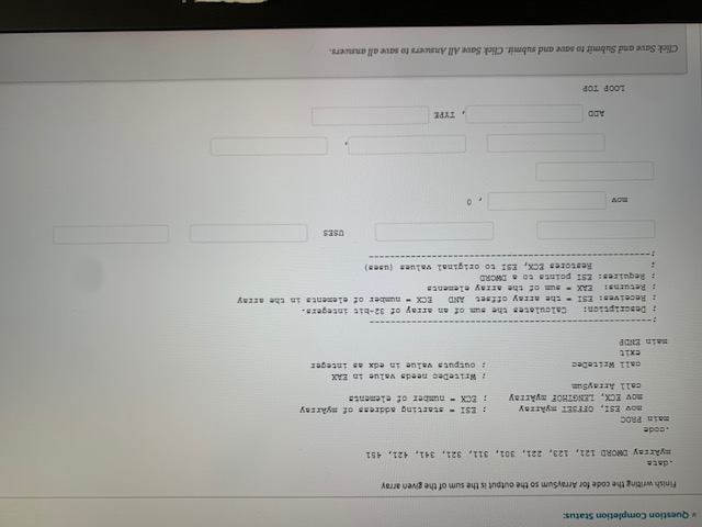 Question Completion Status: Finish writing the code | Chegg.com