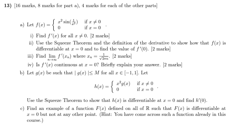 Solved 3) [16 marks, 8 marks for part a), 4 marks for each | Chegg.com Solved 3) [16 marks, 8 marks for part a), 4 marks for each | Chegg.com